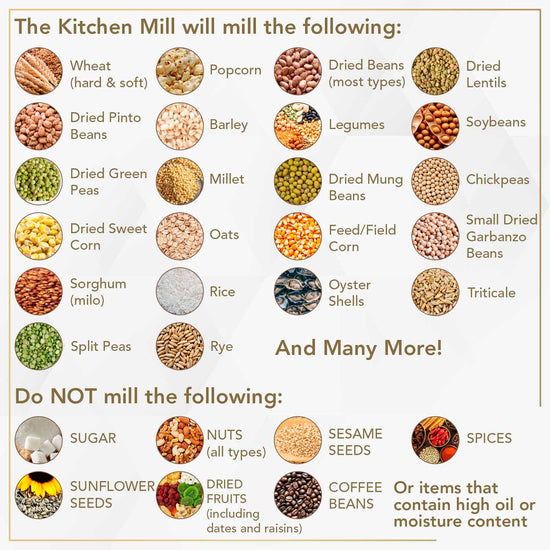 The Kitchen Mill - Stainless Steel Electric Grain Mill